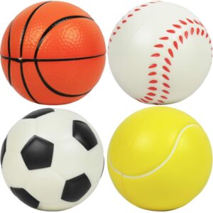 Kiddie Play Set of 4 Balls for Toddlers 4" Soft Soccer Ball for Kids