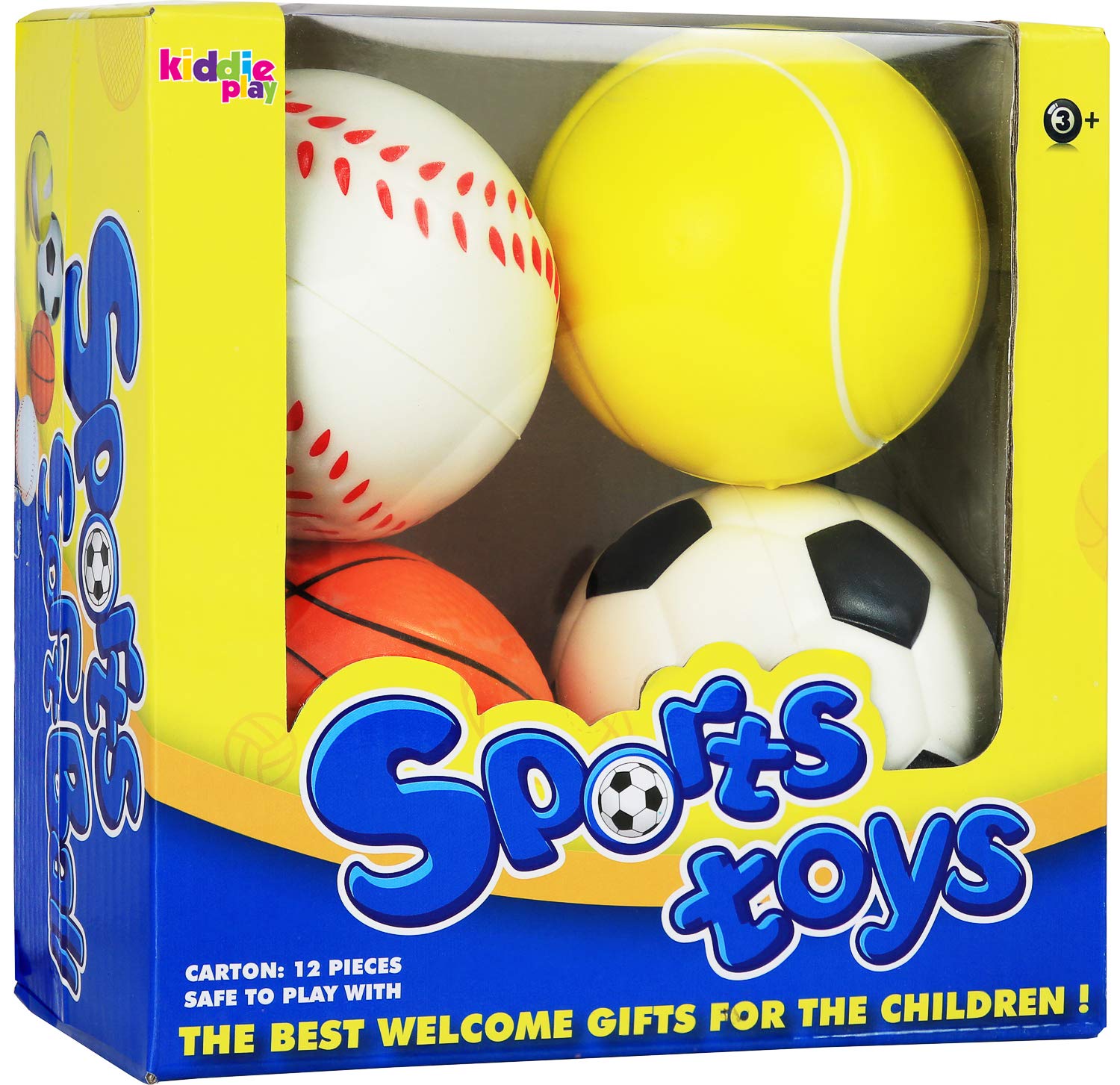 Kiddie Play Set of 4 Balls for Toddlers 4" Soft Soccer Ball for Kids