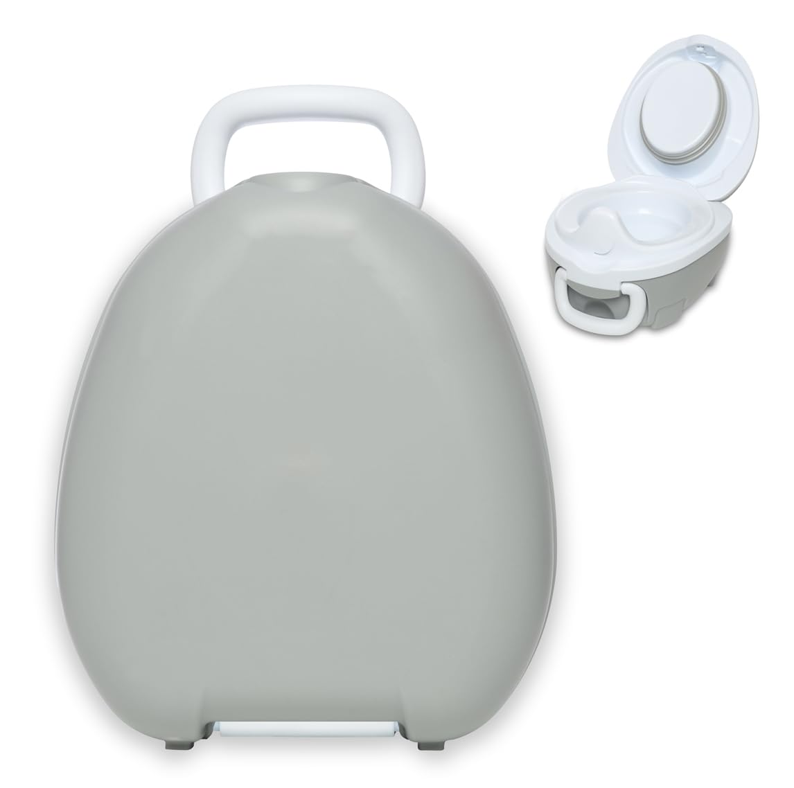 My Carry Potty - Grey Pastel Travel Potty, Award-Winning Portable Toddler Toilet Seat for Kids to Take Everywhere