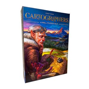 thunderworks games - cartographers: a roll player tale | award-winning game of fantasy map drawing | strategy board game | flip and write | family game for 1-100 players | 30-45 minutes