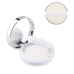 DNHCLL White Empty Luxurious Portable Air Cushion Puff Box BB Cream Container Dressing Case Powder Box with Air Cushion Sponge Powder Puff and Mirror(15ml,0.5oz)