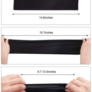 9 Pairs Unisex UV Protection Arm Cooling Sleeves Ice Silk Arm Cover for Men Women, Black