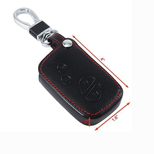 Partol Key Fob Case for Lexus Leather Keyless Entry Remote Control Key Fob Cover Case Replacement Fit Lexus ES300 ES330 ES350 RX350 RX300 IS300 IS250 GX470 GX460 lS460 GS300 GS400 GS350 NX GX