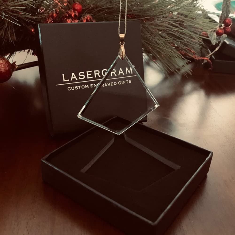 LaserGram Christmas Ornament, BMX Rider, Personalized Engraving Included (Diamond Shape)