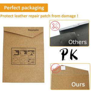 Sayopin Leather Repair Patch Kits for Furniture, Car Seats Couches and Elbow Self-Adhesive Patch Tape for Leather and Vinyl Repair, 8x11 inch Leather Sofa Repair Kits