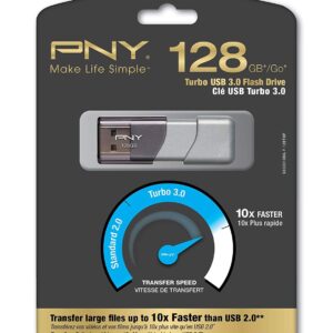 PNY 128GB USB 3.0 Flash Drive Elite Turbo Attache 3 (Ten Pack) Bundle with (5) Everything But Stromboli Lanyard (P-FD128TBOP-GE)