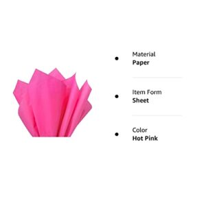 Flexicore Packaging| Gift Wrap Tissue Paper|15"x20"|100 Count (Hot Pink, 100 Sheets)