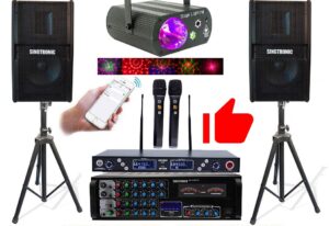 singtronic professional 2000 watts complete karaoke system package free: unlimited youtube songs, built hdmi, voice record, optical/coax