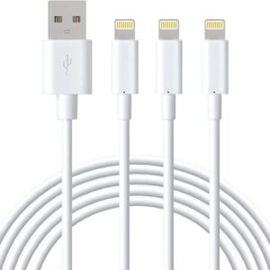 marchpower lightning cable mfi certified, 3pack 6ft iphone charging cable, usb a to lightning charger cable for iphone 14 plus 13 pro max 12 11 pro max xs max x 8plus 7plus 6s ipad mini 6 ipod white