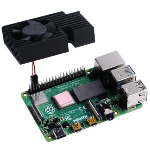 GeeekPi Fan Heasink Raspberry Pi 4, Pi Aluminum Heatsink Cooling Kit for Raspberry Pi 4B/3B/3B+ (B Plus)