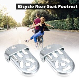 Lixada 1 Pair Bicycle Folding Foot Rest for Kids Bike Rear Seat Safety Footrest Foot Plates Pedals