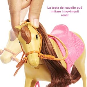 Barbie Playset and Chelsea Blonde Dolls, 2 Horses with Bobbling Heads and 15+ Toy Accessories That Include Corral Fencing, Feeding, Grooming, Nurturing and Horseback Riding Pieces