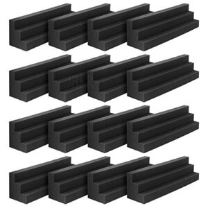 jber column acoustic wedge studio foam corner block finish corner wall in studios or home theater (16 pack)