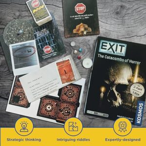 Exit: The Catacombs of Horror | Exit: The Game - A Kosmos Game from Thames & Kosmos | Card-Based, 2-Part at-Home Escape Room Experience for 1 to 4 Players, Ages 16+