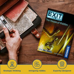 The House of Riddles | Exit: The Game - A Kosmos Game from Thames & Kosmos | Family-Friendly, Card-Based At-Home Escape Room Experience for 1 To 4 Players, Ages 10+, Multi-colored