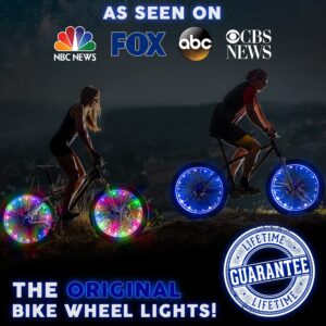 Activ Life Bicycle Lights (1 Tire, Color-Changing) Fun Summer Accessories for Cool Beach Cruisers, Top Mountain, BMX Trick, Road, Recumbent, Commuting, Tandem, Best Kids & Folding Bike Wheel Lights