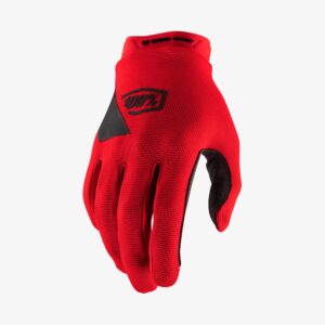 100% ridecamp men's motocross & mountain biking gloves - lightweight mtb & dirt bike riding protective gear (2xl - red)