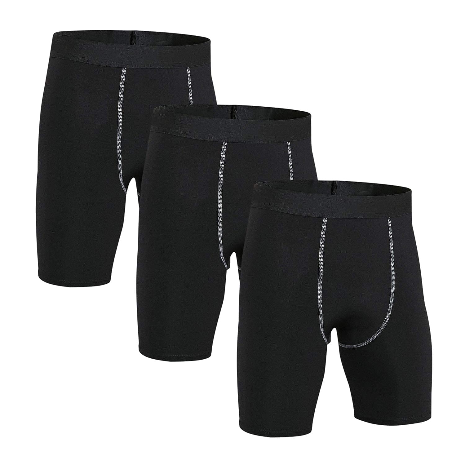 Sanke Sanke Soccer Sports Capri Compression Short Legging/Tights for Boys Girls, 3 Pack: Black*3, 10