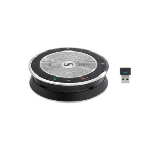 sennheiser sp 30+ (508346) sound-enhanced, wired or wireless speakerphone | desk, mobile phone & softphone or pc connection | unified communications optimized