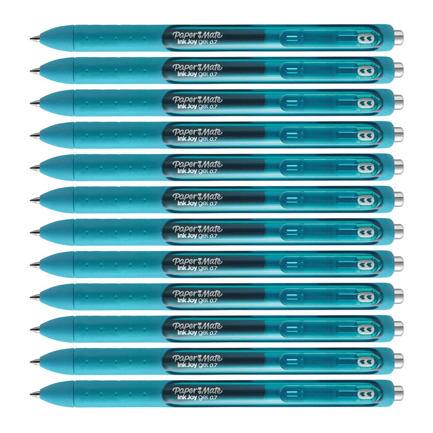 Paper Mate InkJoy Gel Retractable Pens, 0.7mm, Medium Point, 12-Count (Teal)