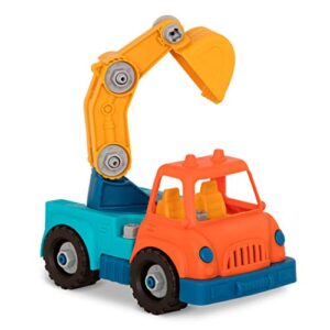 Battat- Wonder Wheels- Take-Apart Crane Truck – Toy Crane Truck With Drill For Kids – STEM Toy- Developmental Toy – 3 Years +