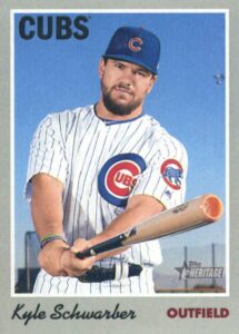 2019 topps heritage #117 kyle schwarber chicago cubs baseball card