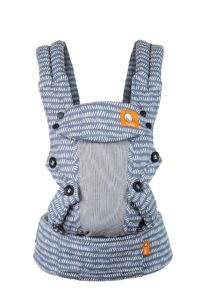 baby tula coast explore mesh baby carrier 7 – 45 lb, adjustable newborn to toddler carrier, multiple ergonomic positions front and back, breathable – coast beyond, light blue with light gray mesh