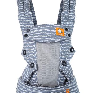 Baby Tula Coast Explore Mesh Baby Carrier 7 – 45 lb, Adjustable Newborn to Toddler Carrier, Multiple Ergonomic Positions Front and Back, Breathable – Coast Beyond, Light Blue with Light Gray Mesh