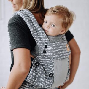 Baby Tula Coast Explore Mesh Baby Carrier 7 – 45 lb, Adjustable Newborn to Toddler Carrier, Multiple Ergonomic Positions Front and Back, Breathable – Coast Beyond, Light Blue with Light Gray Mesh