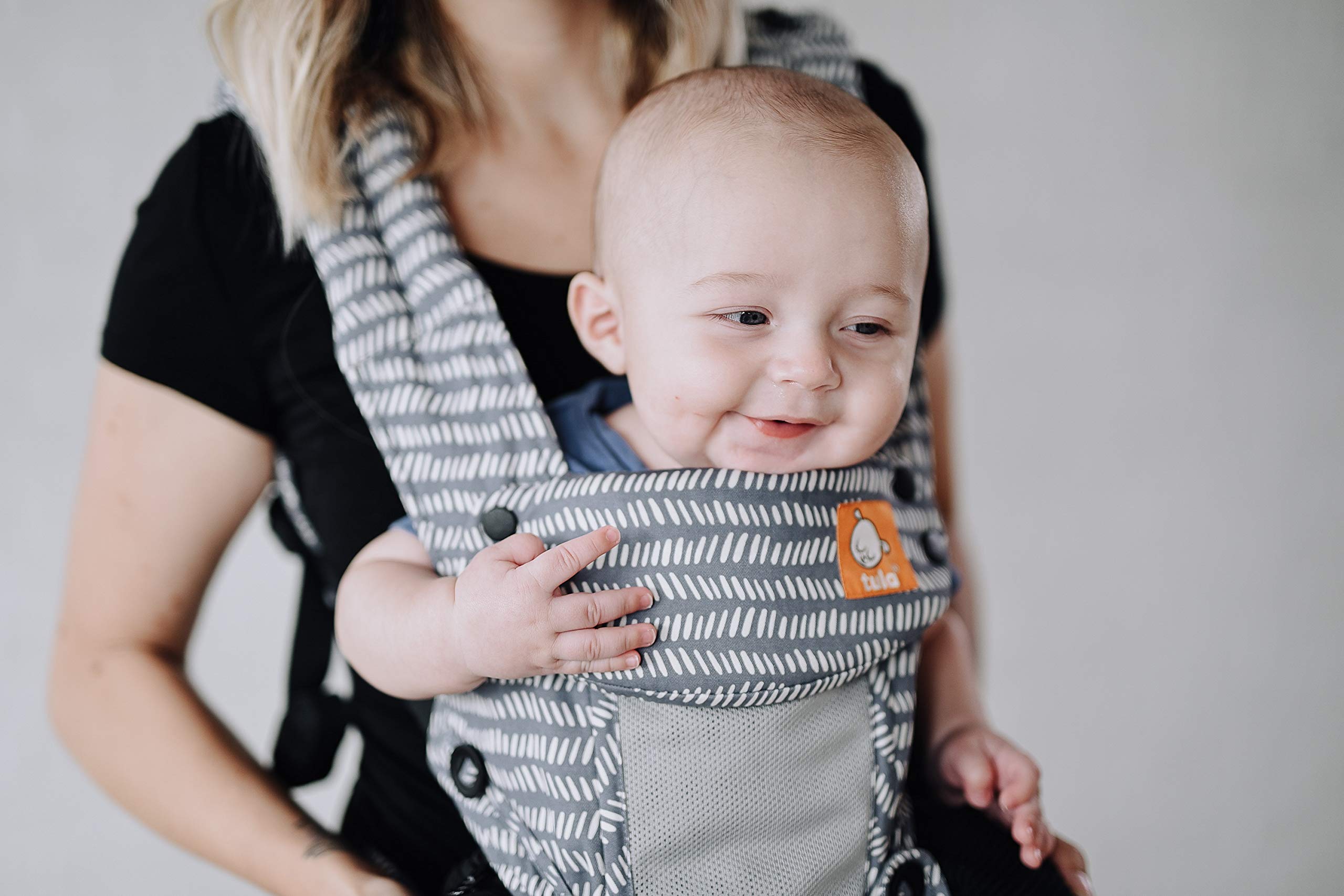 Baby Tula Coast Explore Mesh Baby Carrier 7 – 45 lb, Adjustable Newborn to Toddler Carrier, Multiple Ergonomic Positions Front and Back, Breathable – Coast Beyond, Light Blue with Light Gray Mesh