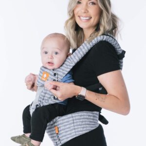 Baby Tula Coast Explore Mesh Baby Carrier 7 – 45 lb, Adjustable Newborn to Toddler Carrier, Multiple Ergonomic Positions Front and Back, Breathable – Coast Beyond, Light Blue with Light Gray Mesh