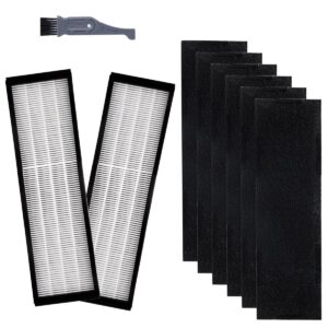 i clean filter c replacement guardian flt5250pt, hepa filter for flt5000/flt5111series air purifiers ac5000, ac5000e, ac5350b, ac5300b series(2 pcs hepa filter c&6 pcs carbon pre filters