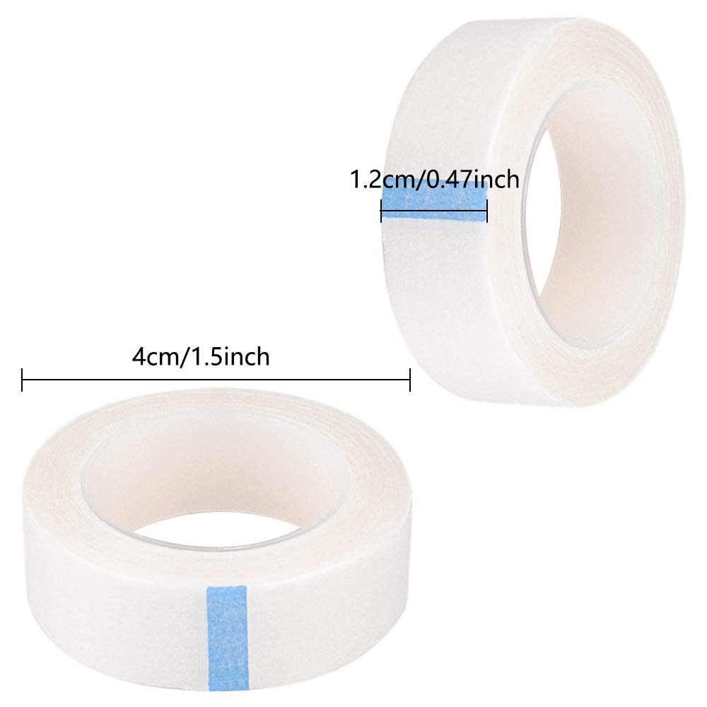 TUPARKA 8 Rolls White Eyelash Tape, Adhesive Eyelash Tapes, Lash Tape for Eyelash Extension Supply, 9M Each Roll