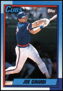 1990 topps baseball #12 joe girardi chicago cubs official mlb trading card (stock photos used) near mint or better condition