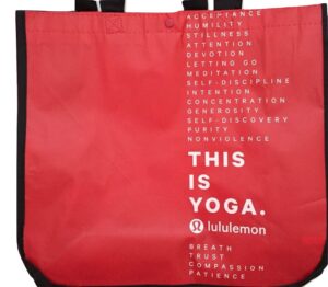 lululemon new shopping red beach swimming towel gym tote bag yoga dance tennis golf gym beach skate - large bag - limited edition