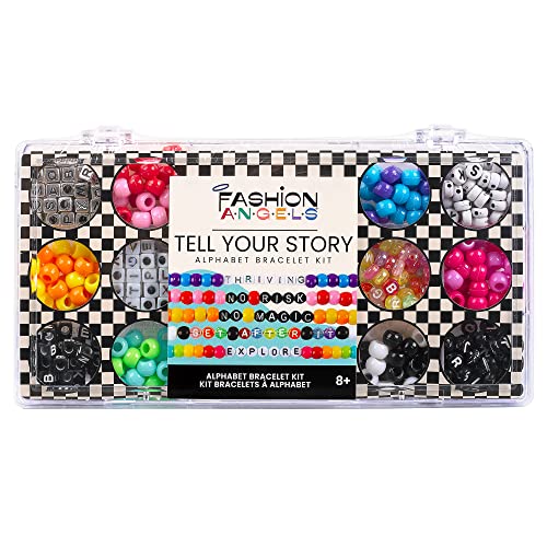 Fashion Angels Alphabet Bead Kit, 500+ Colorful Charms and Beads With Small Bead Organizer - Preppy Bracelet Making Kit for Teen Girls, Recommended for Ages 8 And Up