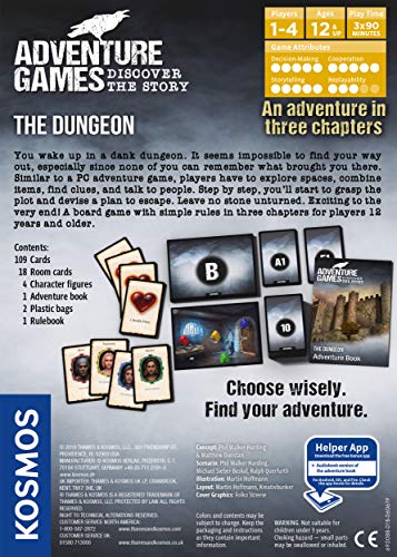 Adventure Games: The Dungeon - A Kosmos Game from Thames & Kosmos | Collaborative, Replayable Storytelling Gaming Experience for 2 To 4 Players Ages 12+