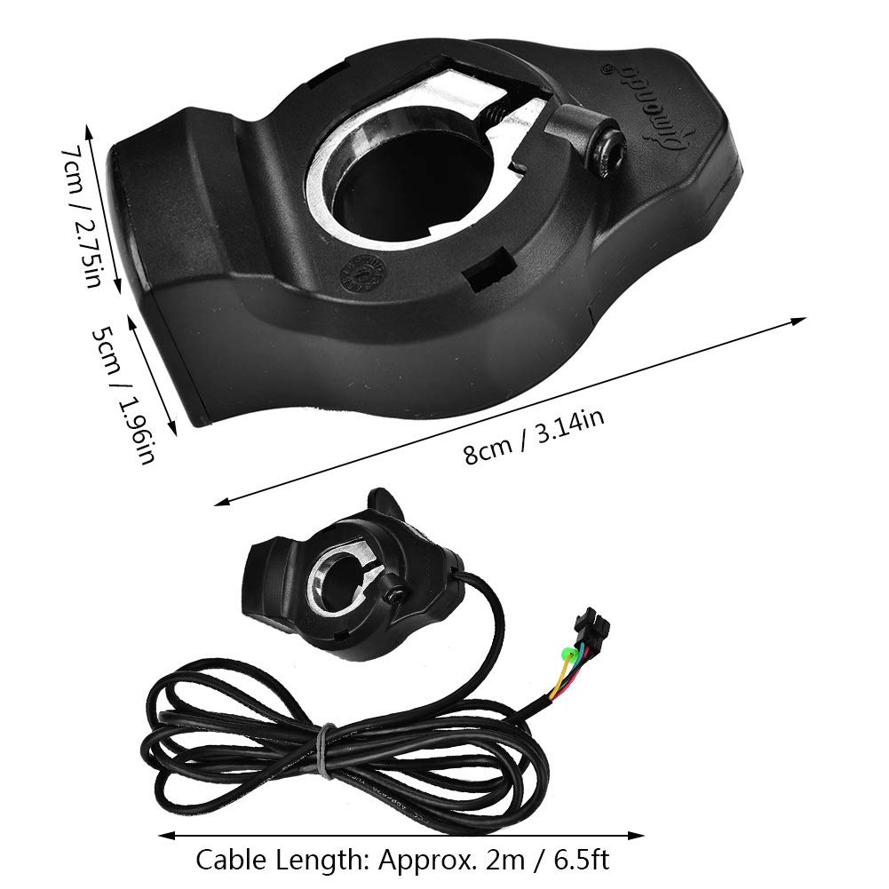 Nikou Ebike Throttle, 12V - 99V Thumb Throttle Speed Control Assembly Throttle Display Thumb with LCD Battery Voltage Display Accessory for Electric Scooter Electric Bike