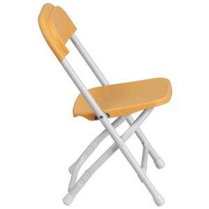 Flash Furniture 2 Pk. Kids Yellow Plastic Folding Chair