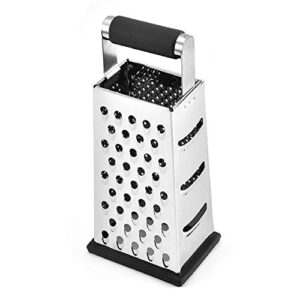 nilican vertical stainless steel grating four-sided boxed grater for cucumbers, carrots and cheese, grater, melon, planing, potato, planer, non-slip handle，peeler