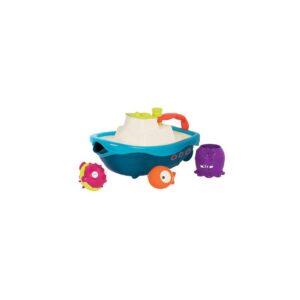 b. toys- off the hook- water play bath & beach toy boat with squirting toys & hidden storage compartment- baby toys – 6 months