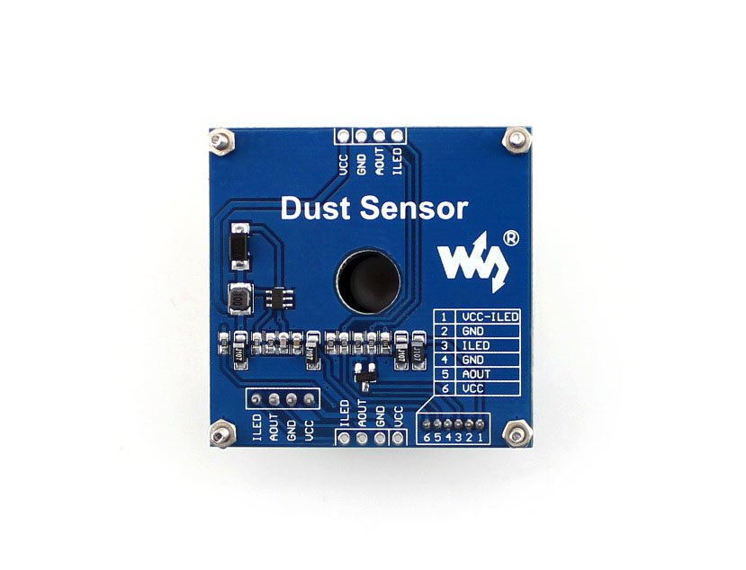 Waveshare Dust Sensor Detector Module with Sharp GP2Y1010AU0F Onboard for Measuring PM2.5 Air Purifier Air Conditioner Monitor