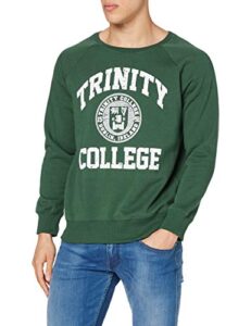 bottle green and white trinity college dublin ireland seal sweatshirt (green, xx-large)