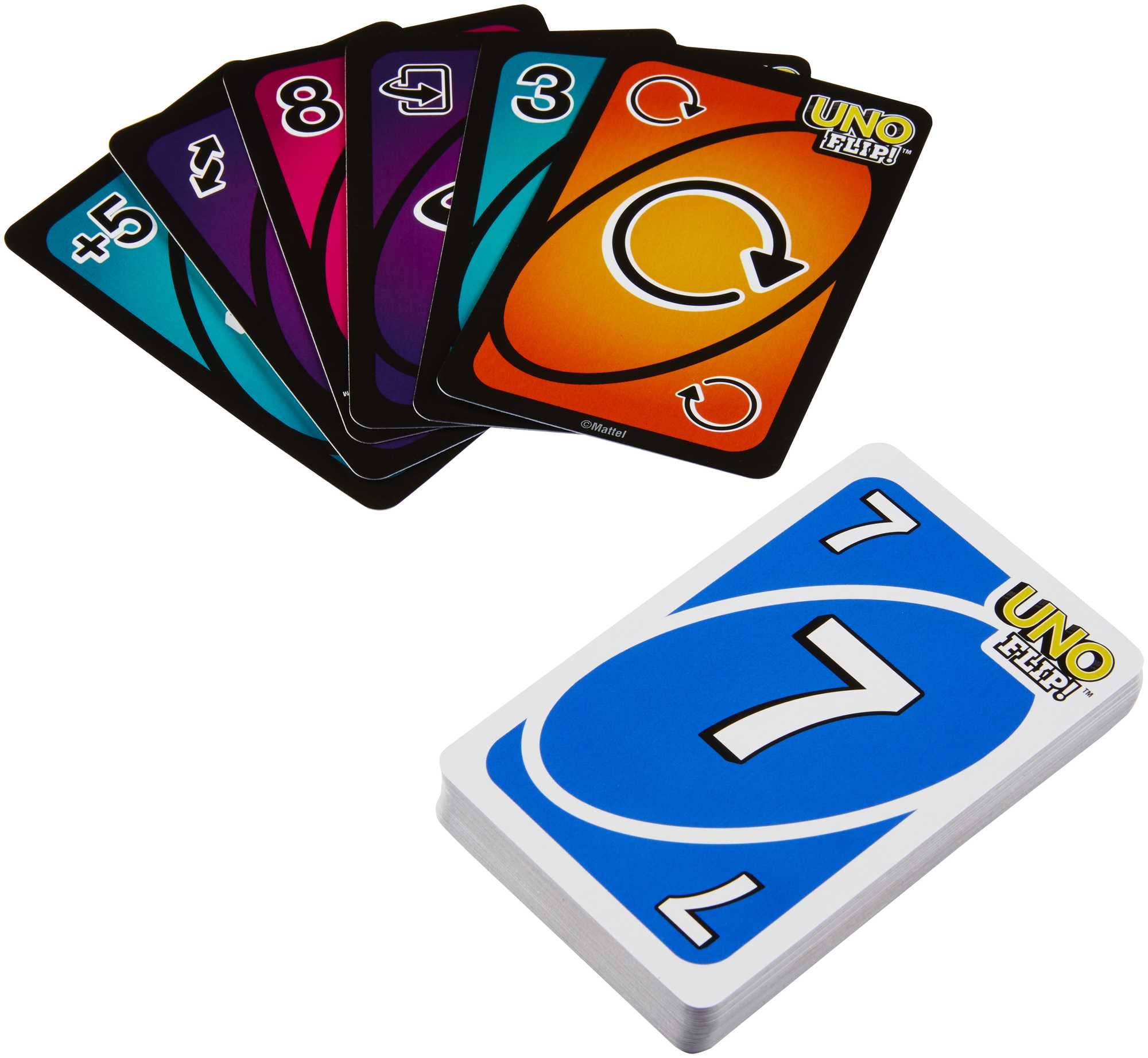 Mattel Games UNO Flip! Card Game for Kids, Adults & Family Night with Double-Sided Cards in Collectible Storage Tin (Amazon Exclusive)