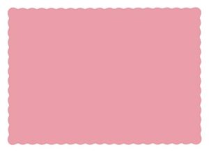 hoffmaster dusty rose pink paper placemats scalloped edge 50 per pack