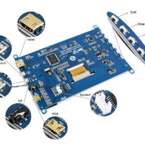 7inch HDMI LCD (H) 1024x600 IPS Capacitive Touch Screen LCD Display HDMI Module for Raspberry Pi, Jetson Nano,BB Black, Banana Pi Support Microsoft XBOX360 and Nintendo Switch