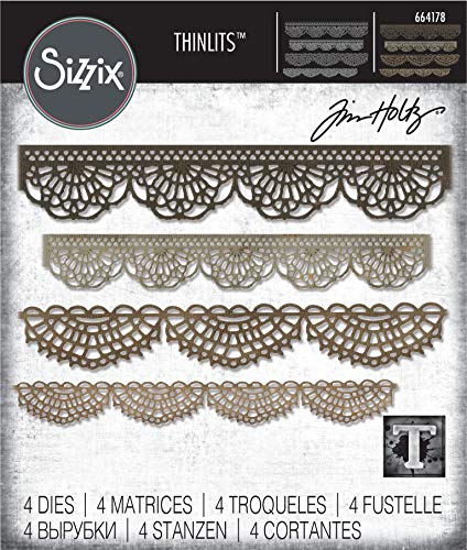 Sizzix, Multi Color, Thinlits Die Set , Crochet by Tim Holtz, 4 Pack, One Size