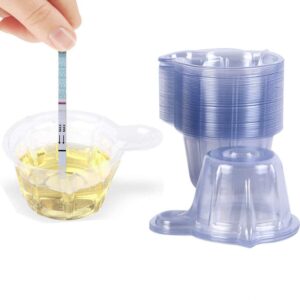 xipegpa 150 pack 40ml urine cups plastic disposable easy to collect urine specimen cups for pregnancy test/ovulation test/ph test (transparent)