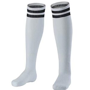 2 Pairs Soccer Shin Guards & 2 Pairs Soccer Socks for Adults and Teenagers, Protective Gear Soccer Equipment for Kids, Boys, Girls Over 12 Years Old