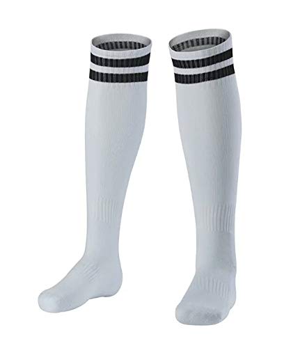 2 Pairs Soccer Shin Guards & 2 Pairs Soccer Socks for Adults and Teenagers, Protective Gear Soccer Equipment for Kids, Boys, Girls Over 12 Years Old